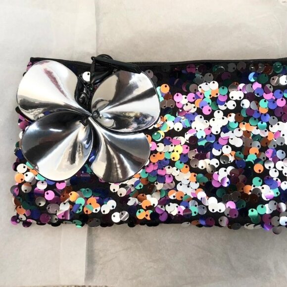MAC Cosmetics | Bags | Rare Mac Cosmetics Sequins Clutch Bag Purse With ...
